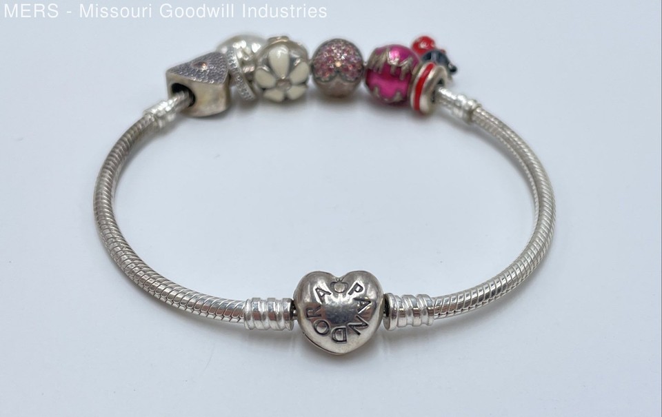 Sterling Silver Pandora Charm Bracelet - 37.20 Grams | eBay