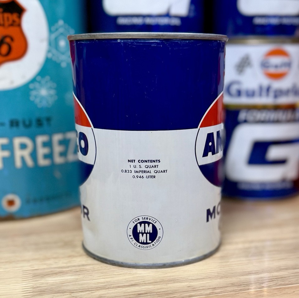 Vintage Amoco Motor Oil Can Quart Empty | eBay