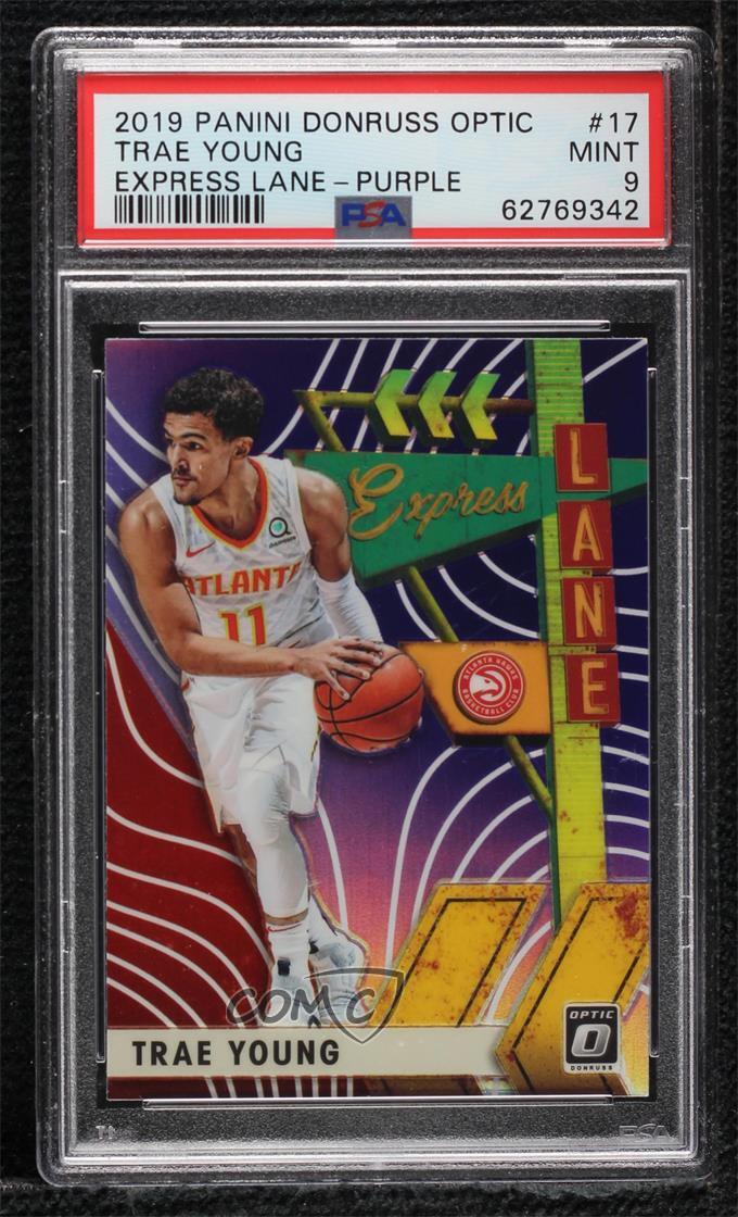 2019-20 Panini Donruss Optic - Express Lane Purple Prizm #17 Trae Young ...
