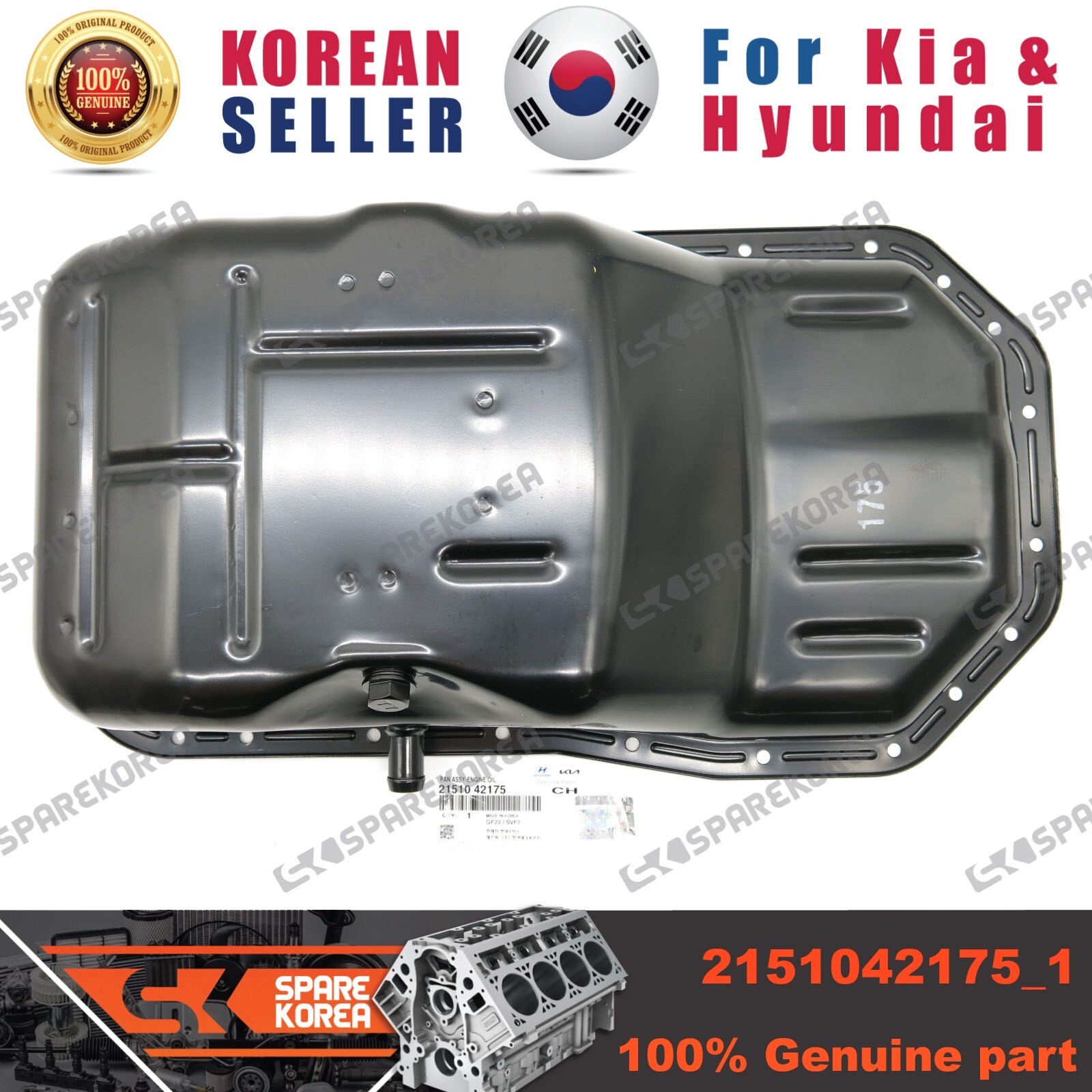 Genuine/OEM 2151042175 PAN ASSY-ENGINE OIL for Hyundai Porter 2 | eBay UK