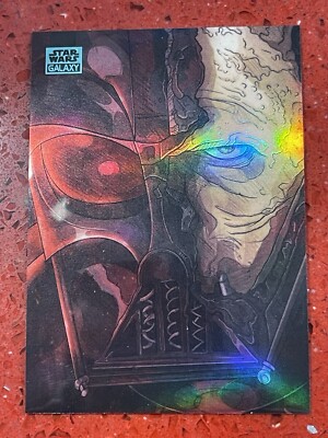Darth Vader's Mask 2024 Topps Chrome Star Wars Galaxy Sith Art Aqua ...
