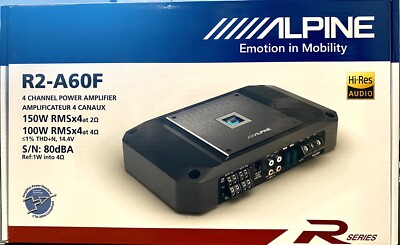 Alpine R2-A60F R-Series 4-Channel 600 Watt Car Audio Amplifier | eBay