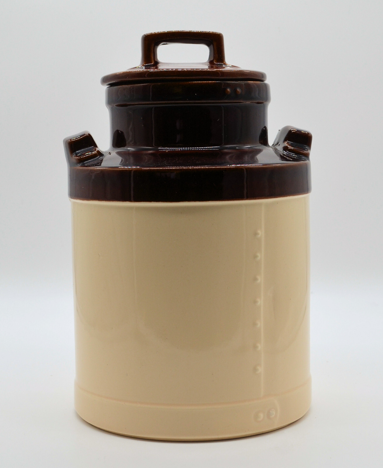 McCoy Cookie Jar #333 Brown Beige Stoneware Canister American Pottery ...