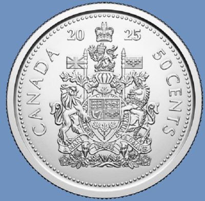 2025 Canada Half Dollar Fifty Cents Coin. Mint UNC King Charles 50 ...