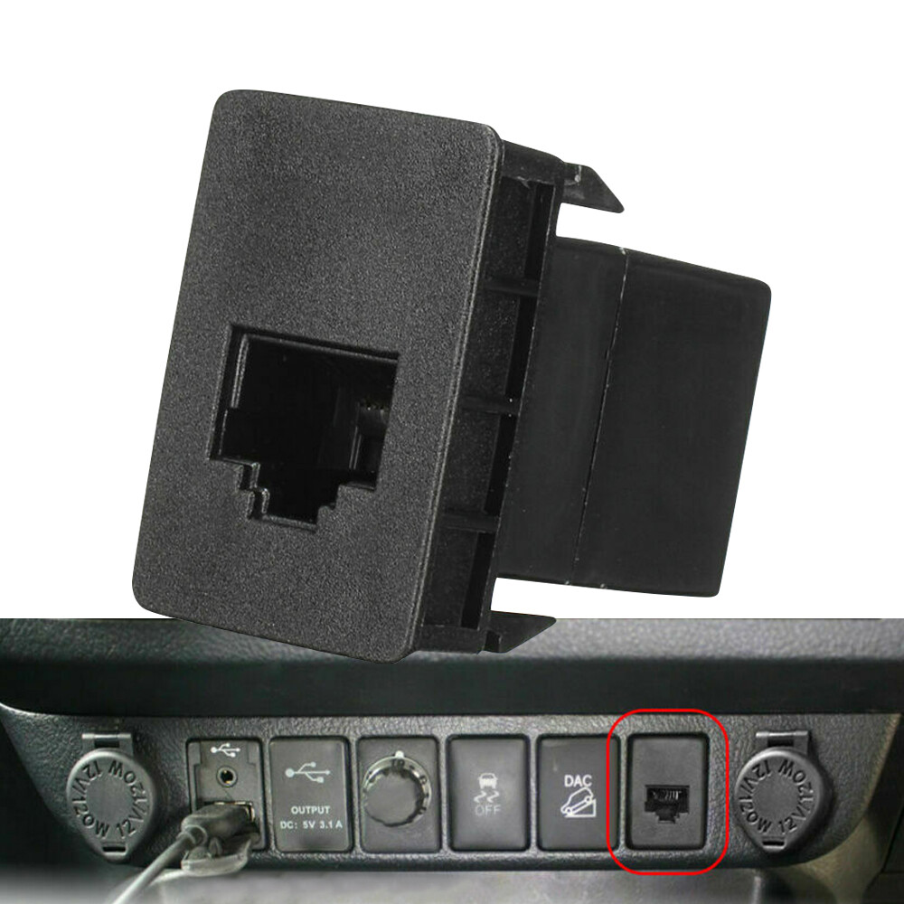 RJ45 UHF Radio Switch Panel Dash Socket Black Fit Toyota Prado Hilux ...