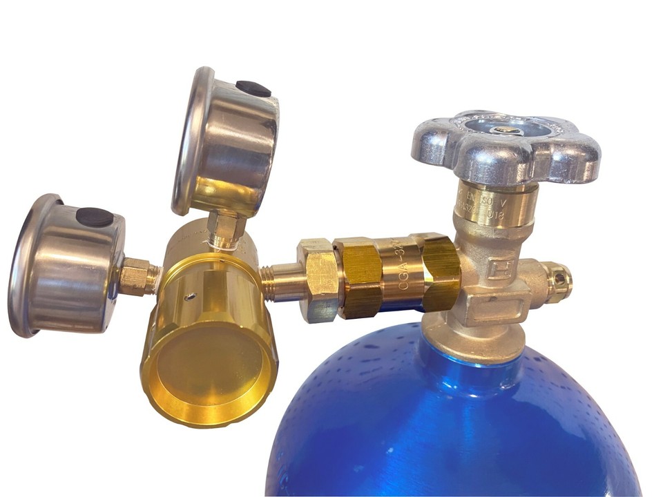 ADAPTER CGA-320 TO CGA-580 - CO2 CYLINDER TANK to ARGON NITROGEN ...