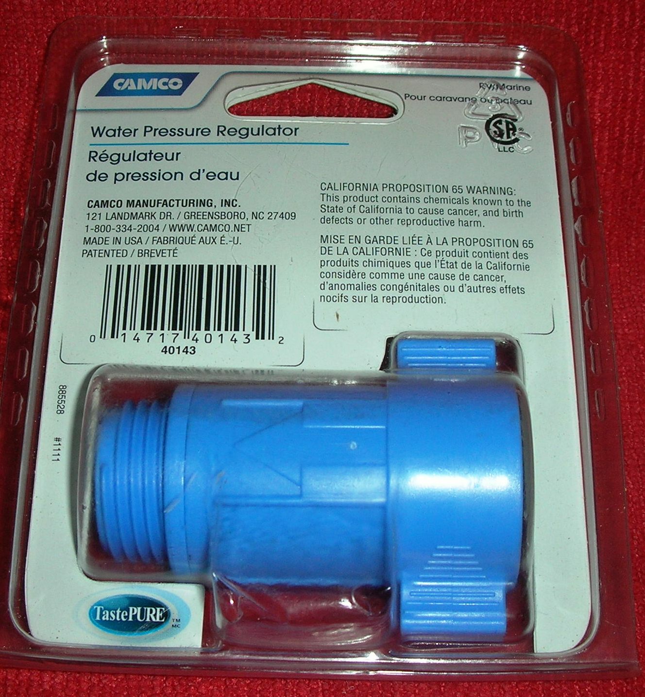 Camco 40143 40-50PSI Plastic In-Line Water Pressure Regulator | eBay