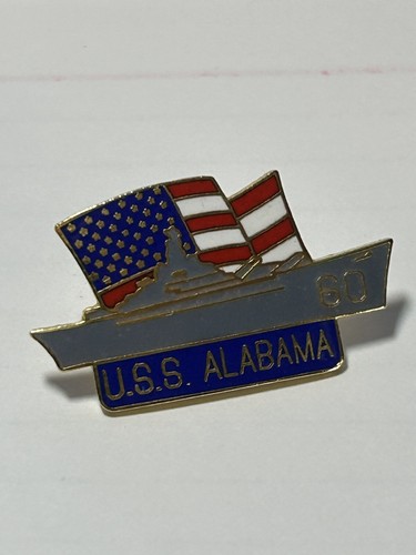 Vtg U.S.S. ALABAMA BB-60 Battleship Enamel Lapel Pin **READ | eBay