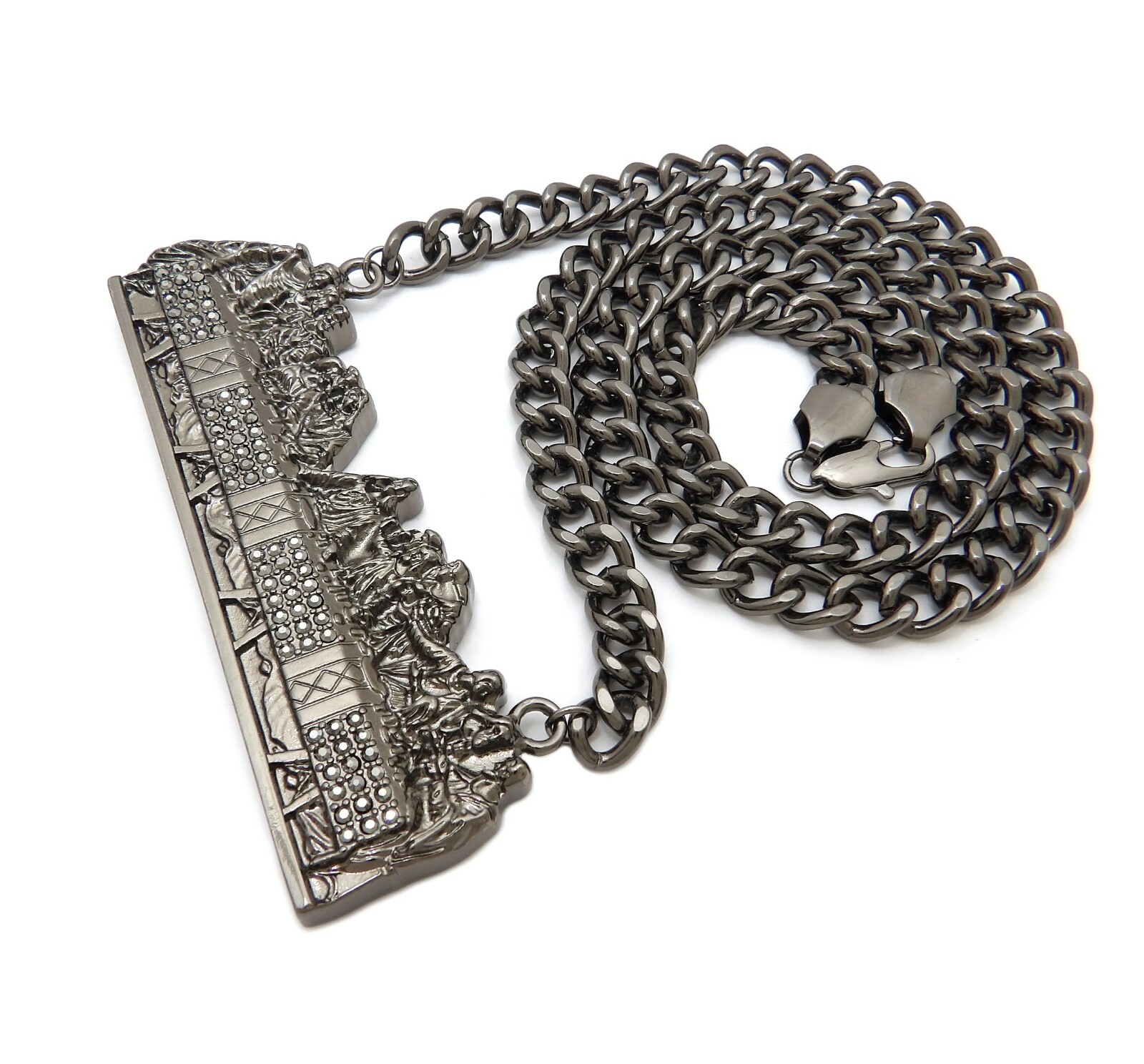 The Last Supper Pendant 9mm 30" Cuban Chain Hip Hop Necklace RC3878HE ...