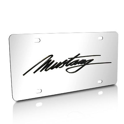 Ford Mustang Script Stainless Steel License Plate | eBay