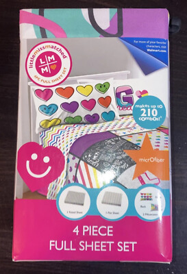 Littlemissmatched Little Miss Matched 4 Piece Full Sheet Set | eBay
