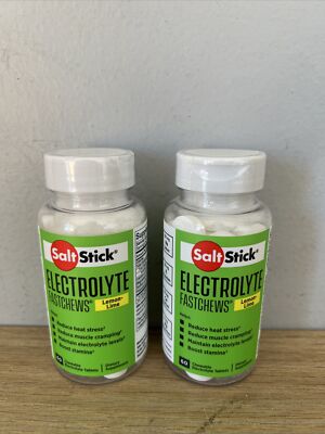 Salt Stick Electrolyte Fast Chews Lemon-Lime Flavor 60 Tablets EXP: 11/ ...