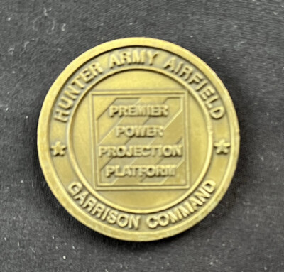 ARMY HUNTER AIRFIELD GARRISON COMMAND CHALLENGE COIN AWARD | eBay