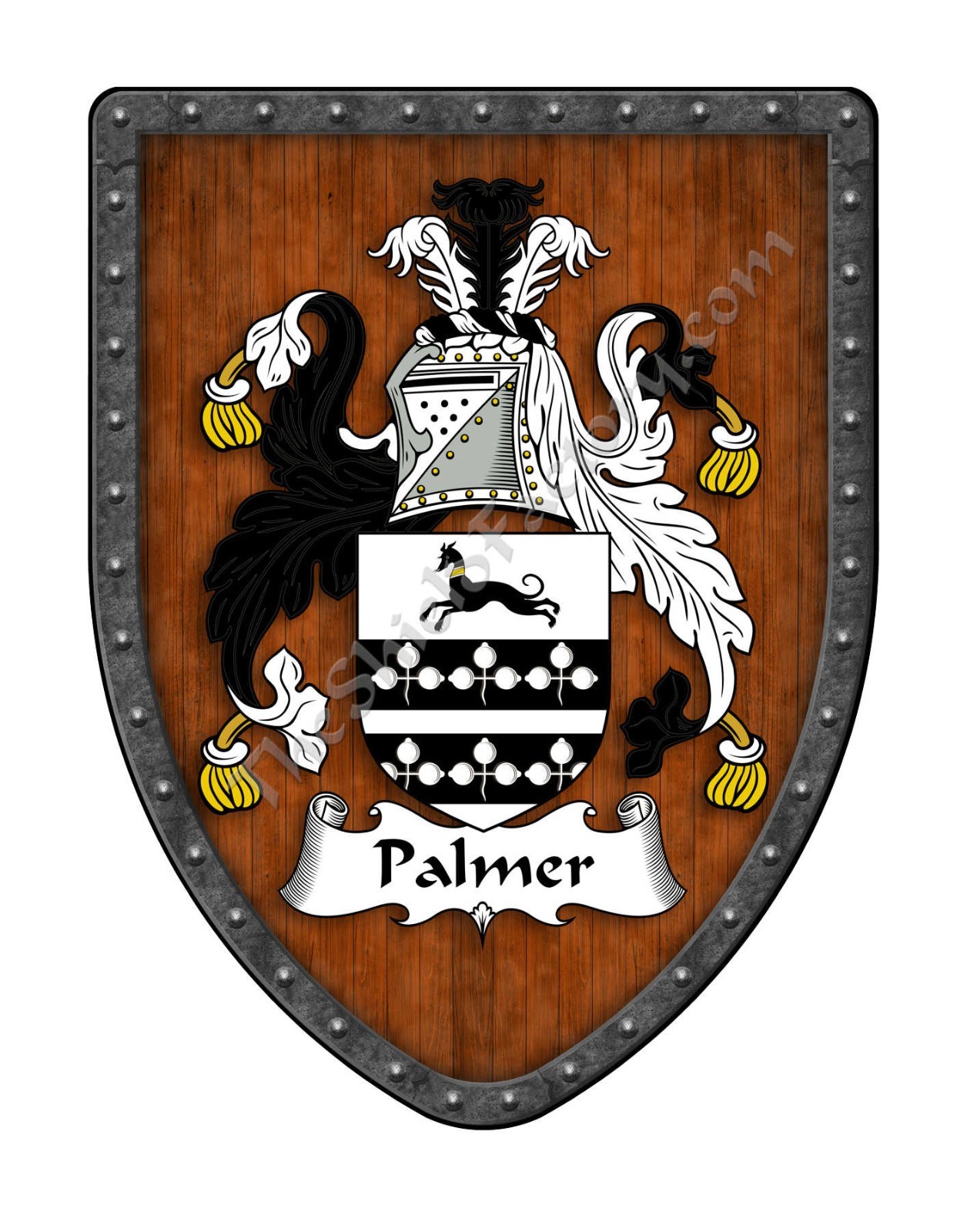 Palmer Family Custom Crest Coat of Arms Hanging Shield SH503P-DG-HG | eBay