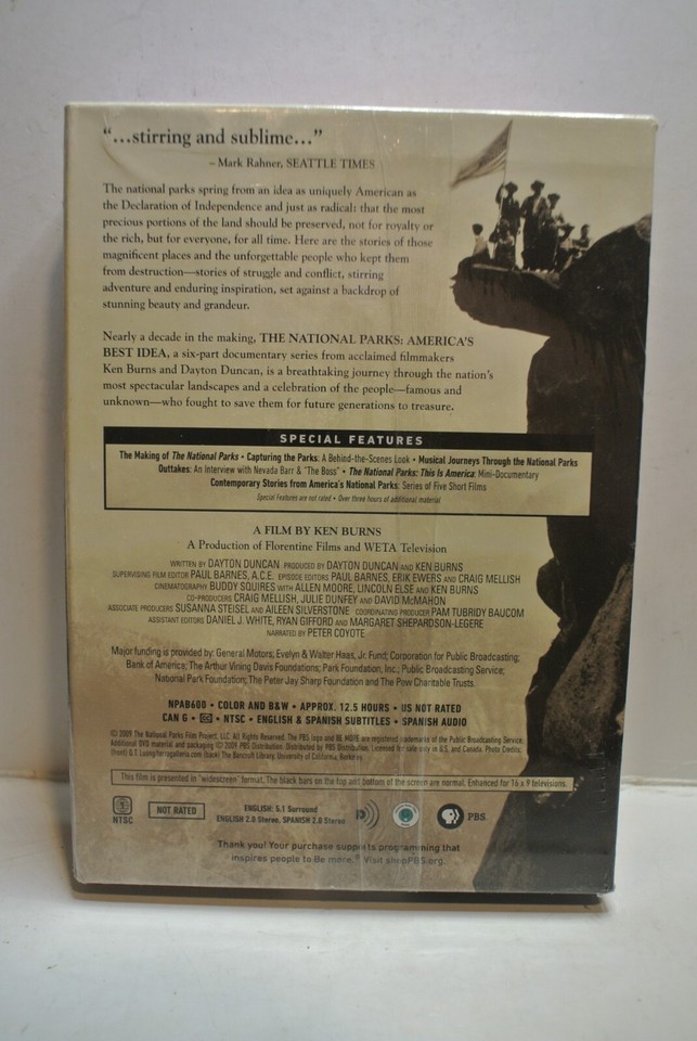 The National Parks: America's Best Idea (DVD) by Ken Burns - SEALED ...