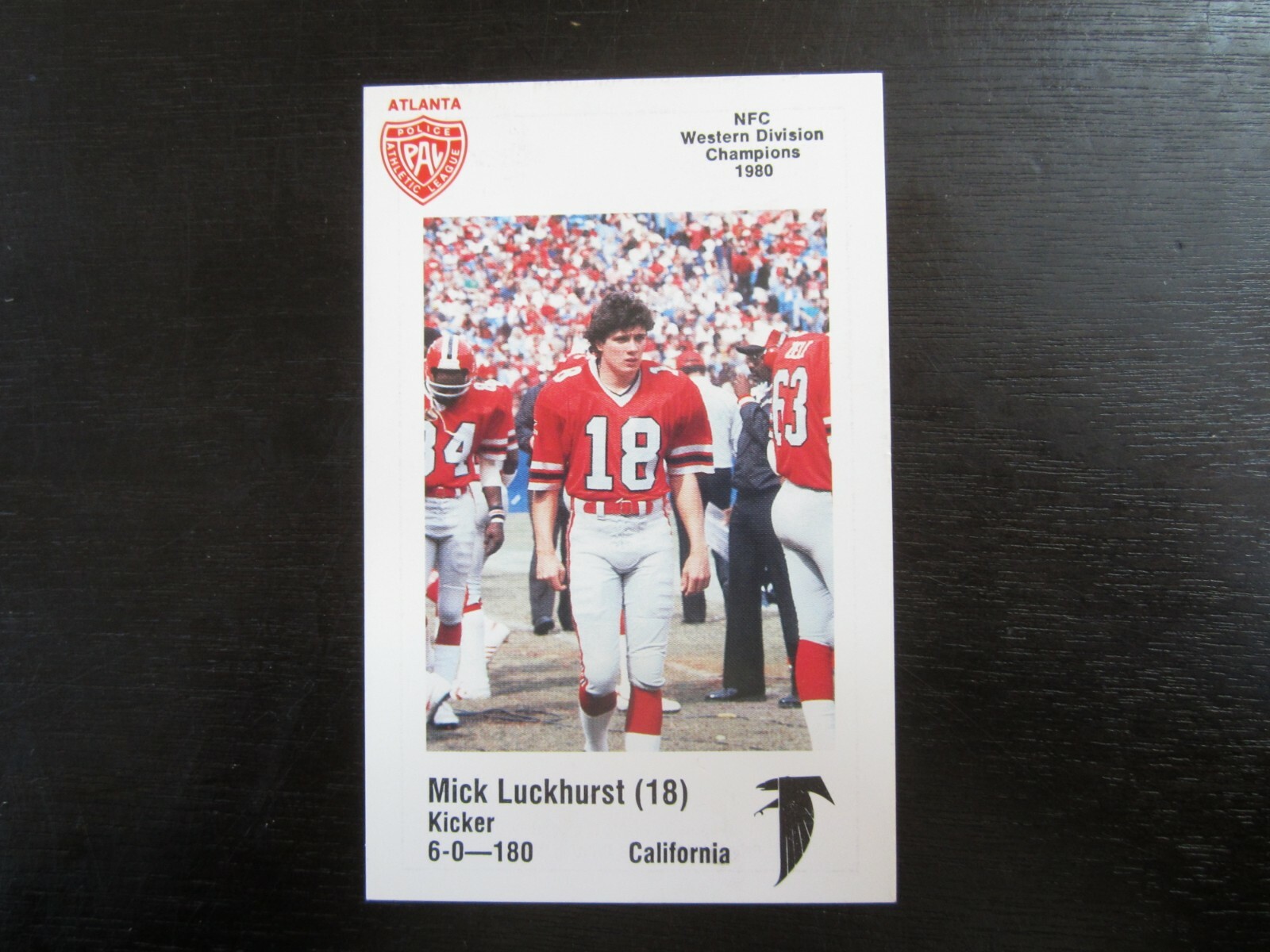 1981 Mick Luckhurst Atlanta Falcons Police Card | eBay