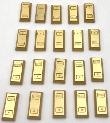 Lego 20 New Metallic Gold Minifigure Utensil Ingot Bars Parts | eBay
