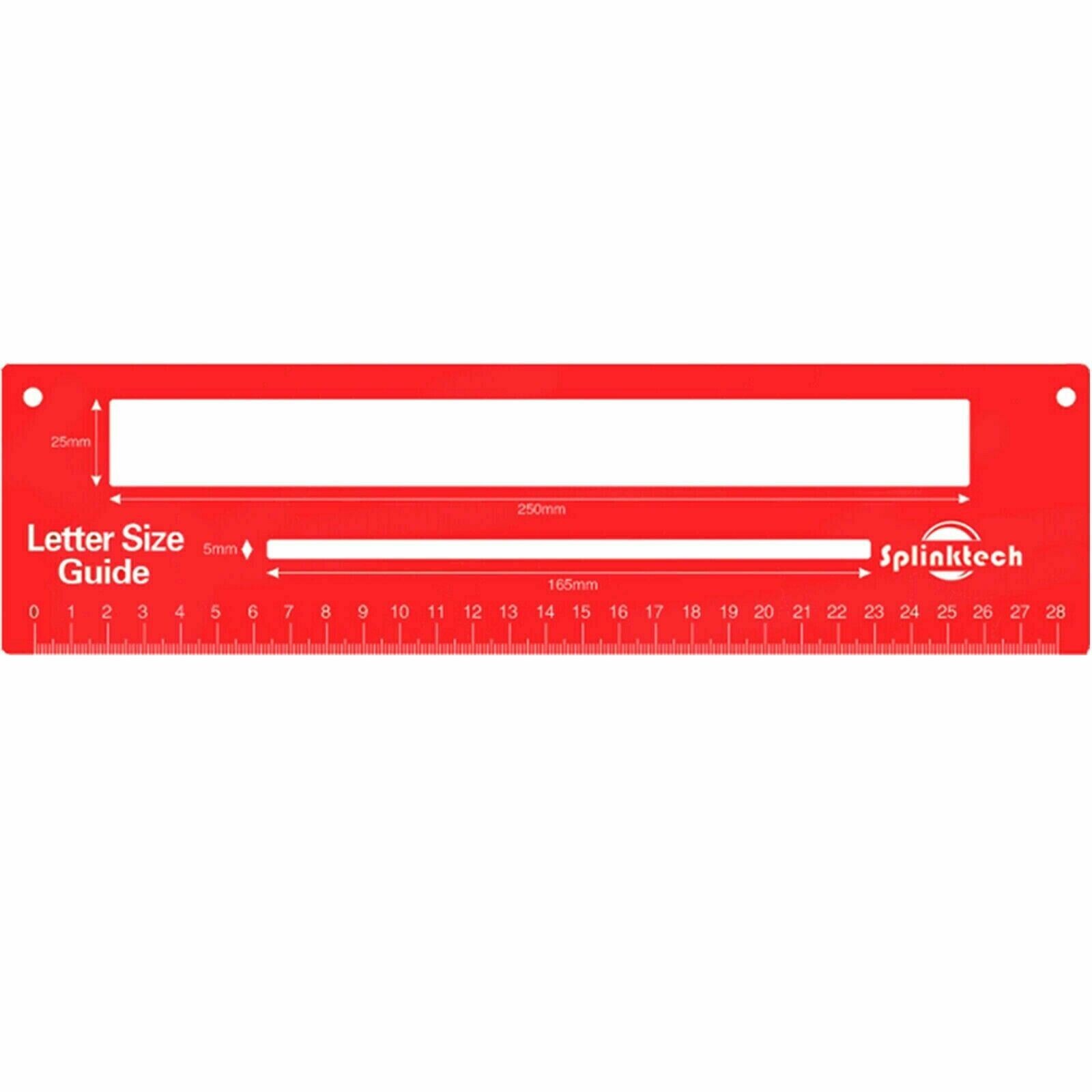 Royal Mail Postage Letter Size Ruler PIP PPI Post Office Price Charge ...