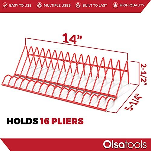 16 Slot Plier Rack Tool Organizer Drawer Storage Wire Rack for Most ...