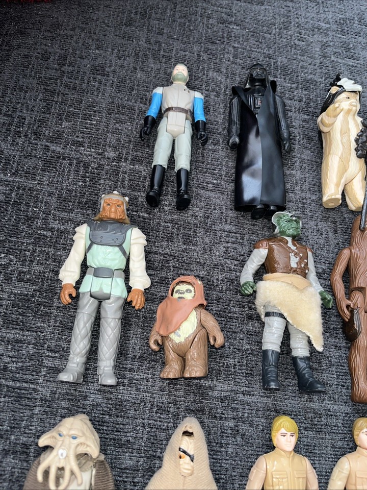 Vintage Star Wars Figures Job lot Bundle X 17 1970s & 1980s Low Postage ...