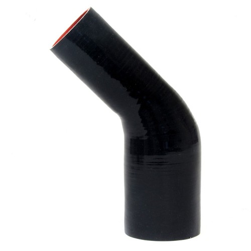 HPS Silicone Elbow Reducer - 45 Degree Black 1" - 1.5" (25mm - 38mm) ID ...