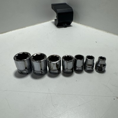 Snap-On Tools 7pc 3/8" Drive 1/4" - 5/8" SAE 8pt Double Square Socket ...