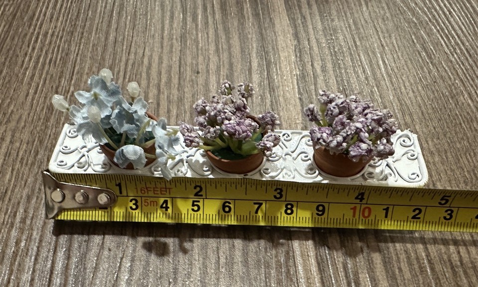 Vintage Dollhouse Miniature ALICE LACY White Wire Wicker Outdoor Set 1: ...