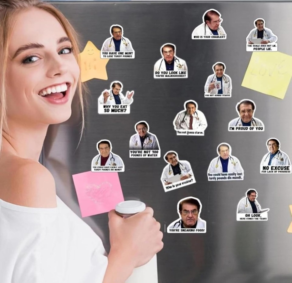 Pack of 12, Dr Now Magnets Fridge, Dr. Nowzaradan Fridge Magnet - 3" × ...