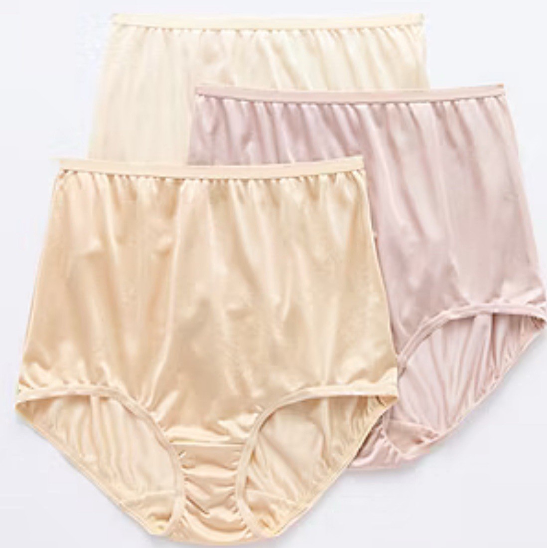 Underscore 3 Pack Womens Nylon Briefs Panties Natural/smoke/rose ...