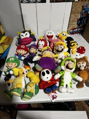 Super Mario Plush Doll Lot - Mario Luigi Wario Waluigi Boo Characters ...