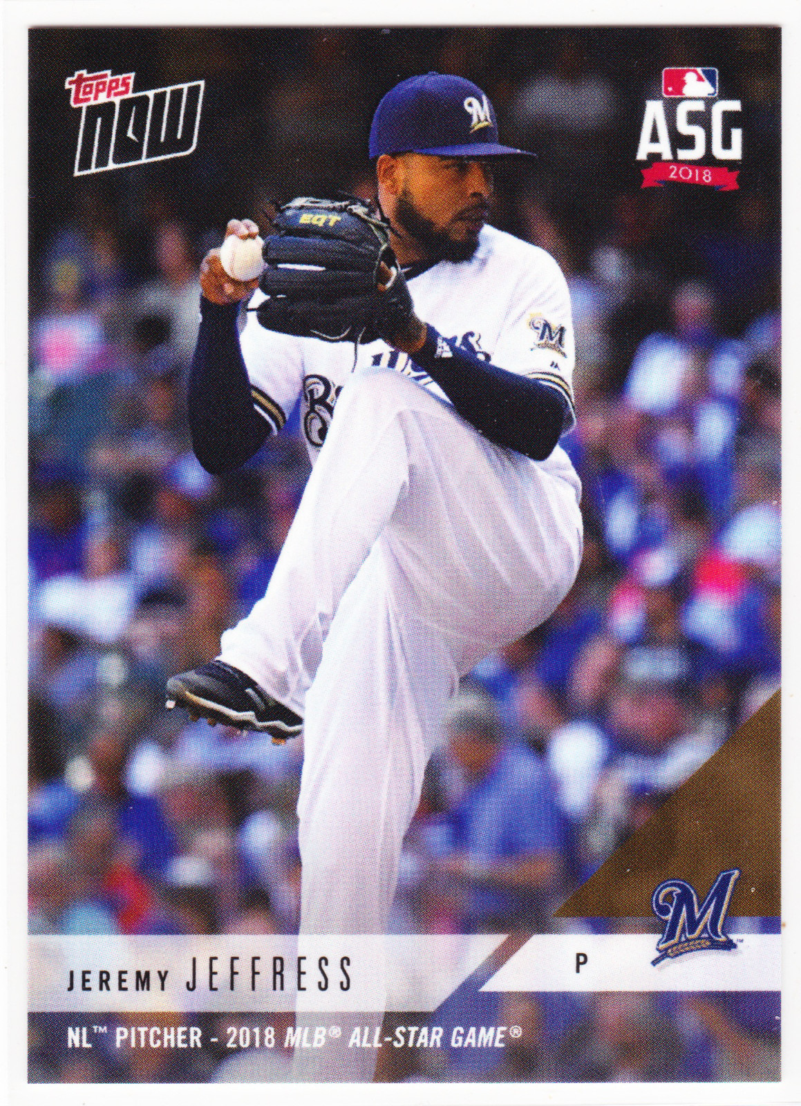 Jeremy Jeffress Brewers NL Pitcher MLB All-Star Game ASG 2018 Topps Now ...