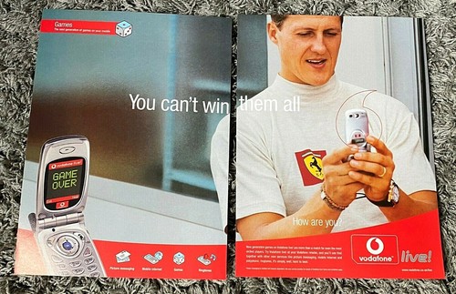 Rare Vintage 2000s Magazine 2 Page Advert Ad Picture Vodafone Michael ...