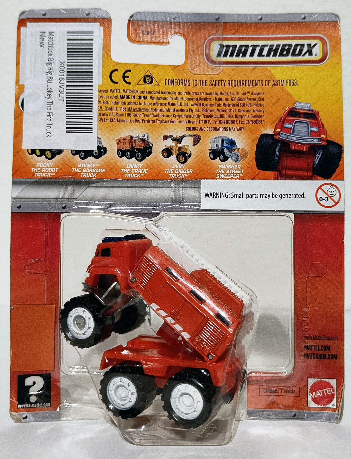 Matchbox - Big Rig Buddies - Smokey, the Fire Truck - Die-Cast Parts ...