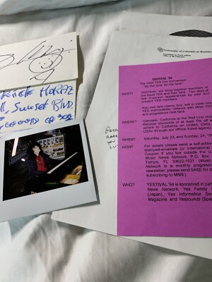 Yes - Patrick Moraz Signed Autograph, Original Photo, & Rare Items ...
