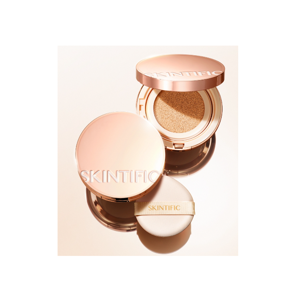Cushion SKINTIFIC Cover All Perfect # 02 Ivory 12 Hours Light SPF35 PA ...