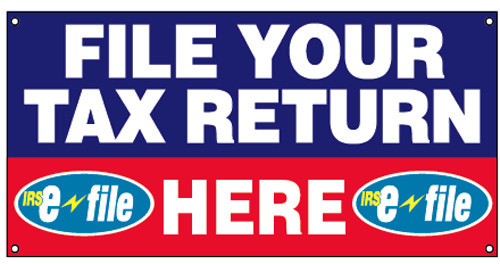 20x48 Inch FILE YOUR TAX RETURN HERE Vinyl Banner Sign - bb | eBay