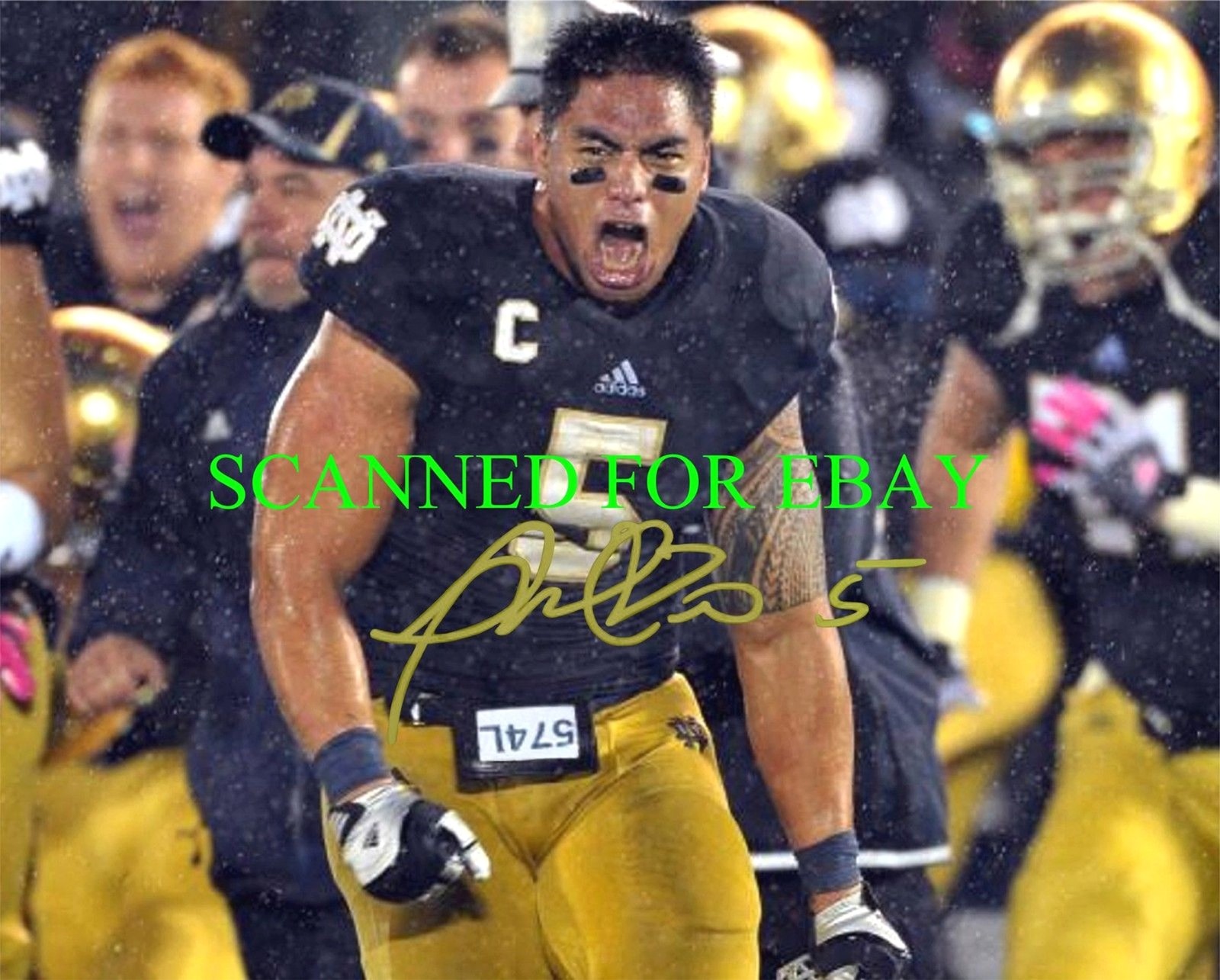 MANTI TE'O SIGNED AUTOGRAPH AUTO 8x10 RPT PHOTO HEISMAN NOTRE DAME TEO ...