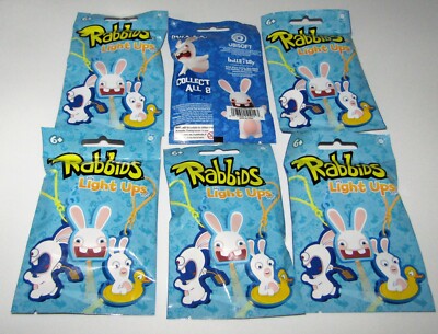 UBISOFT RABBIDS LIGHTS UPS CLIP-ON LOT OF (6) RANDOM BLIND BAGS NEW ...