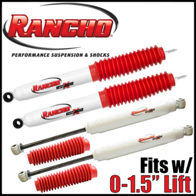 Rancho Front & Rear Shock Absorbers Set 1983-1997 Ford Ranger 4WD w/0-1 ...