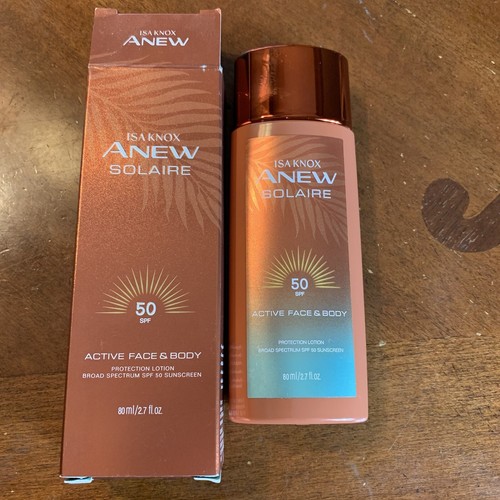 Avon ISA KNOX Anew Solaire Face & Body Sunscreen 50 SPF Anti-aging | eBay