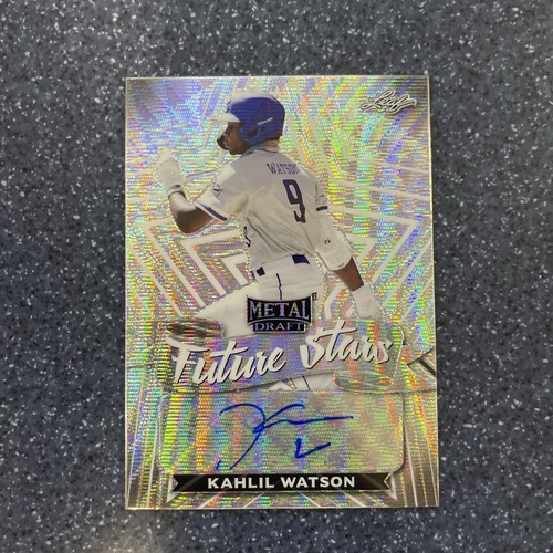 2021 Leaf Metal Draft Future Stars Silver Wave Auto Kahlil Watson | eBay
