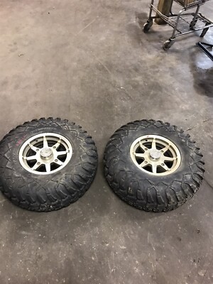2012 Polaris RZR S 800 RZR800 Razor Front Wheel Rims Tires Set 27x9-12 Tusk