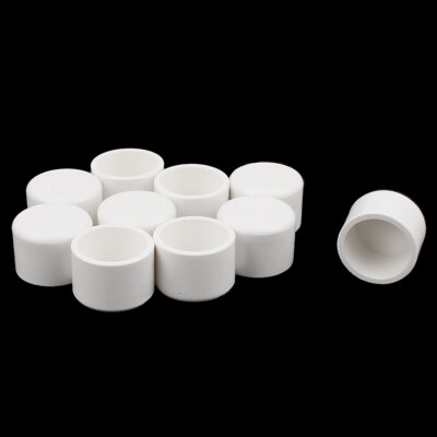 10Pcs Round Water Tubing Tube Pipe Fitting End Cap Cover White 25mm ...