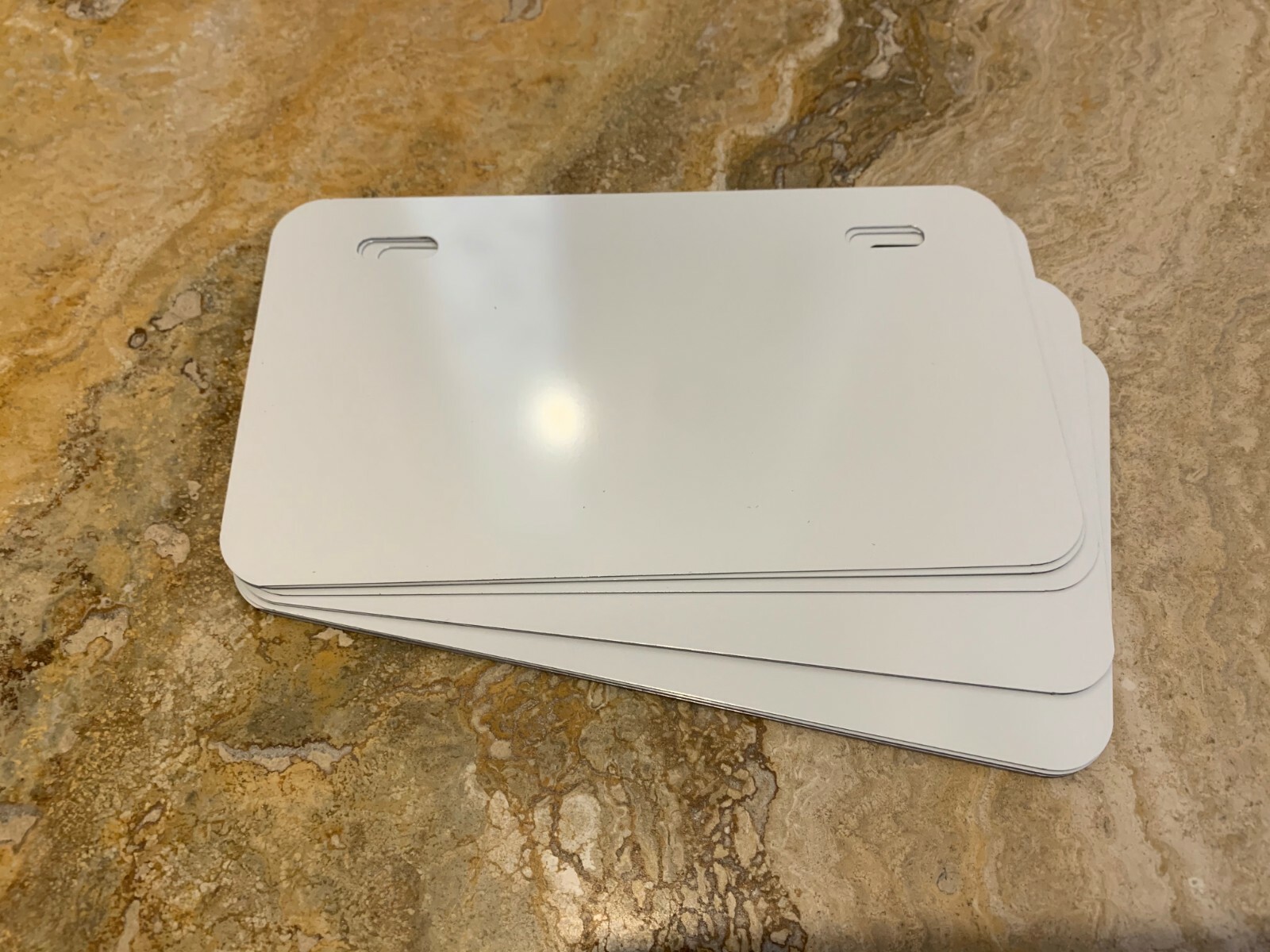 10 Pieces ALUMINUM LICENSE PLATE SUBLIMATION BLANKS 4"x 7" MOTORCYCLE ...