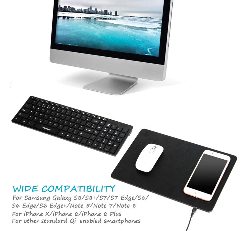 Wireless Charger 2-In-1 Charging Mouse Pad for iPhone 11 12 13 Pro Max ...