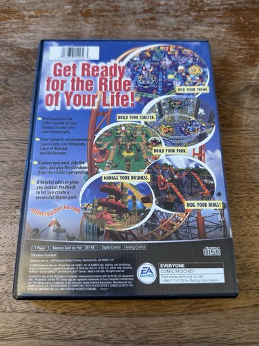 Theme Park Roller Coaster (PS2 PlayStation 2, 2000) CIB COMPLETE w/REG ...
