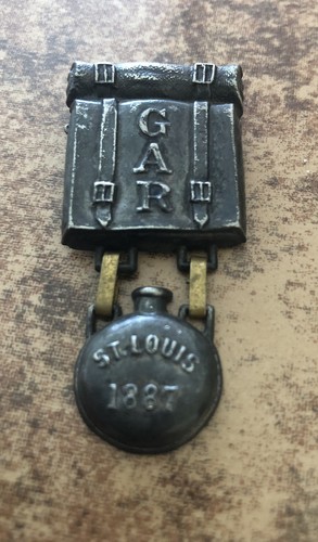 Antique GAR Grand Army Of The Republic Civil War Era Pin 1887 St Louis ...