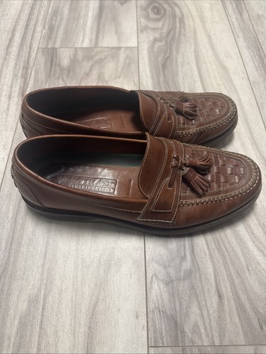 HS Trask Boze Montana Shoes Mens 9.5 M Tassel Loafers Brown Leather ...