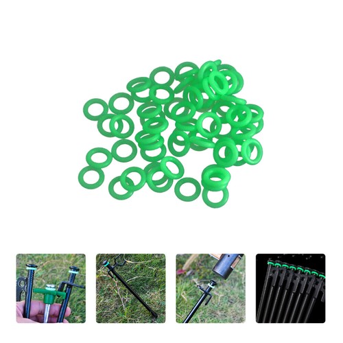 50pcs Fluorescent Rings Camping Tent Rings Tent Nail Stake Tent Nail ...