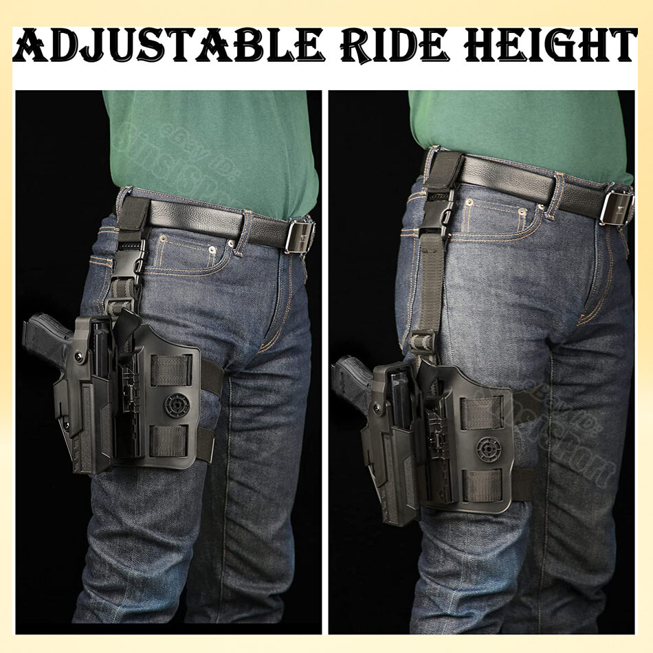 Police Drop Leg Duty Holster Fit Glock 17 19 44 45 23 22 31 G17 gen 5 1 ...